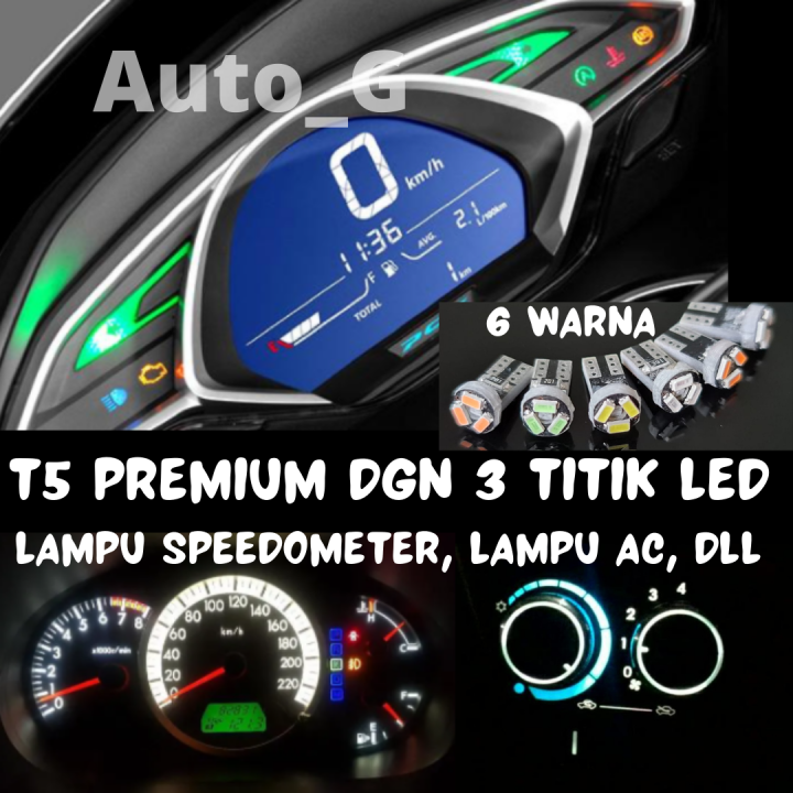 Lampu LED T5 3 SMD Speedometer / Indikator Motor & Mobil PREMIUM ...