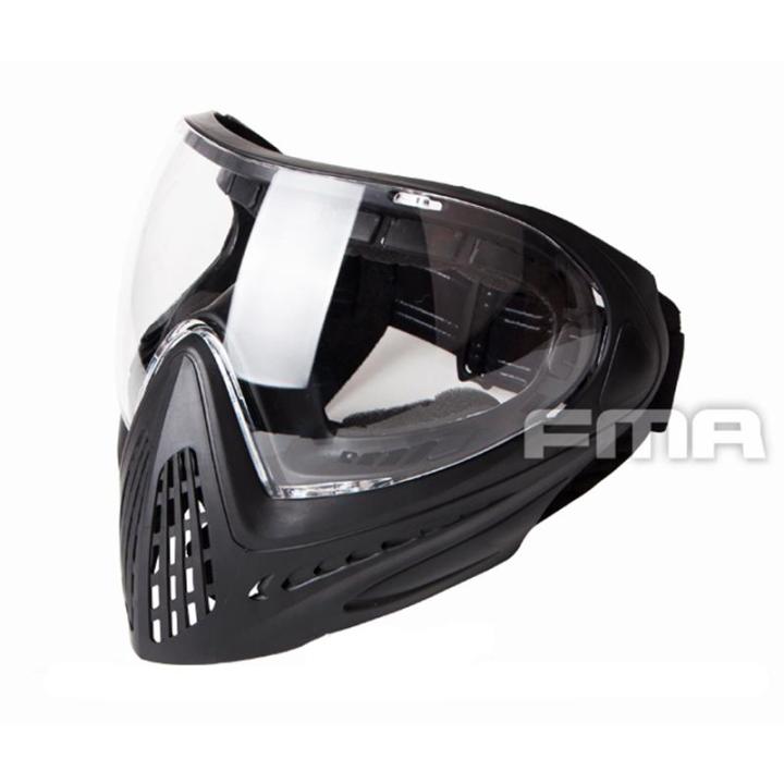 FMA F1 Full Face Mask With Single Layer Safety Anti-fog Goggle Mask ...