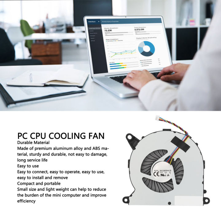 Mini PC 4 Pin CPU Cooling Fan Replacement NUC8 NUC8i7BEH NUC8i5BEH ...