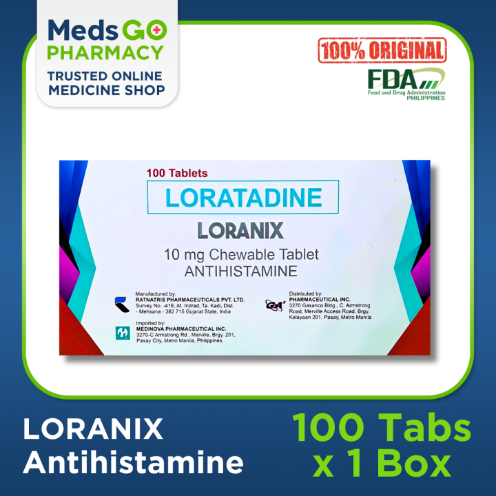Loratadine 10mg Antihistamine for Adult - 1 Box x 100 Tabs | Lazada PH
