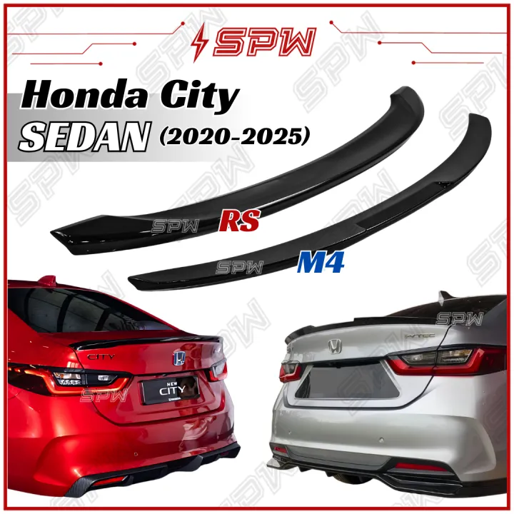 Honda City SEDAN (2020-2025) RS / M4 Spoiler Lip Rear Spoiler ABS Ducktail Trunk Spoiler Duck ...