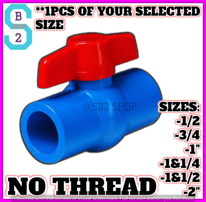 SB2-1203 1PCS PVC Plastic Ball Valve (5 sizes to choose) Water Switch ...
