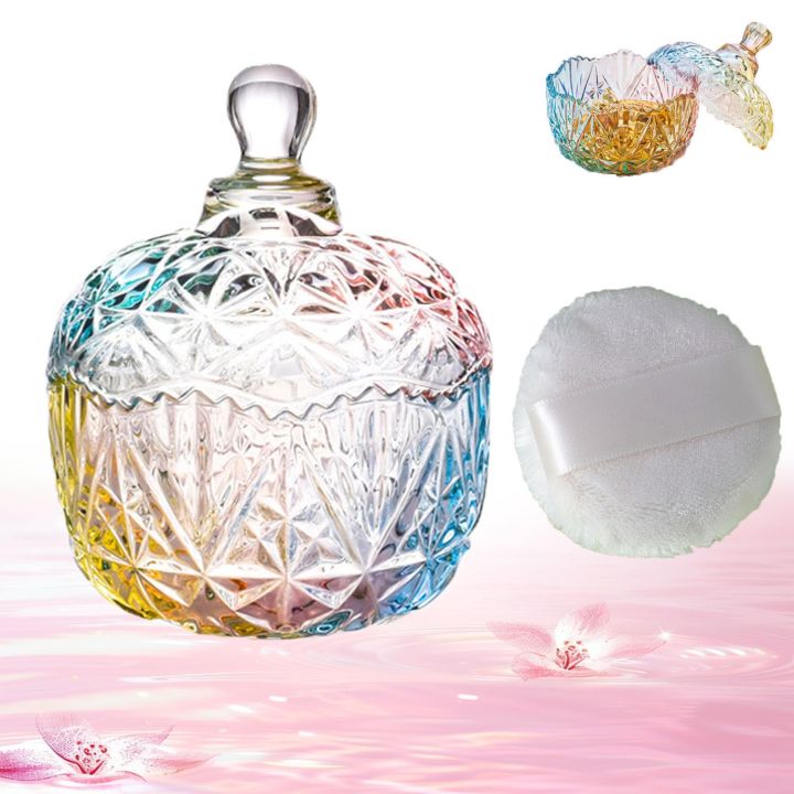 Dusting Powder Container with Puff for Women, Dusting Powder Puff and ...