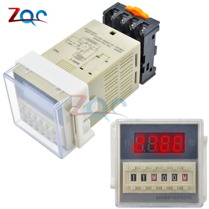 DH48S-S Programmable Double Time Delay Relay Socket cycle Timer Base ... DH48S-S Programmable Double Time Delay Relay Socket cycle Timer Base ...