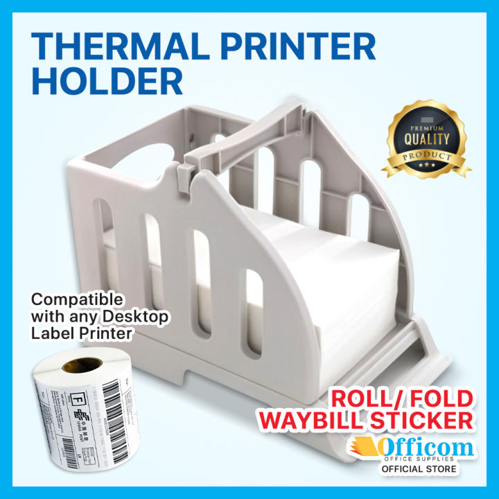 Officom Thermal Label Paper Holder for Roll & Fold Thermal Waybill ...