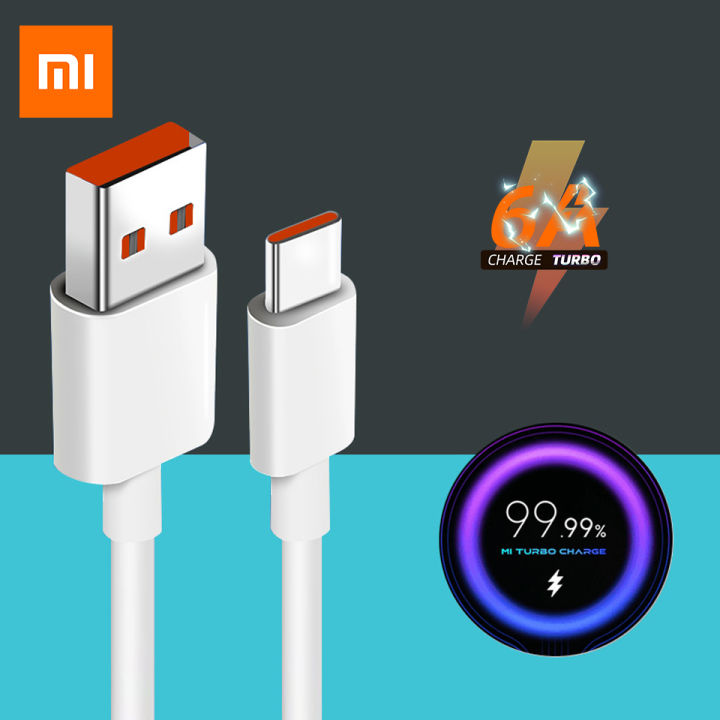 【In Stock】Original Xiaomi 6A Type-C Cable Turbo Charger Fast Charging ...