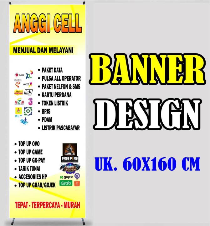 Banner Spanduk Konter Jualan Pulsa Keren Simpel, Toko Sparepart HP ...