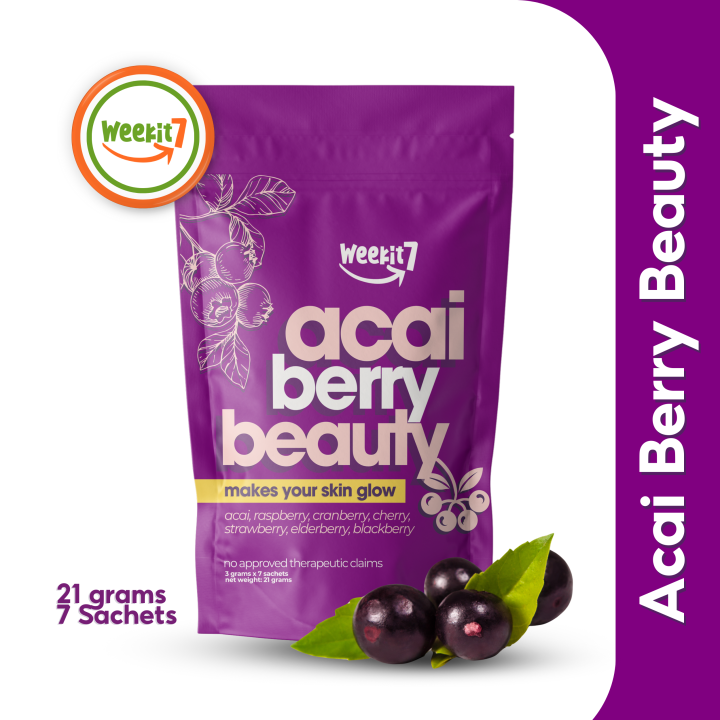 Weekit7 Organic Acai Powder Anti-Aging Strawberry Cherry And Other 7 in 1 Berry Beauty Whitening ...