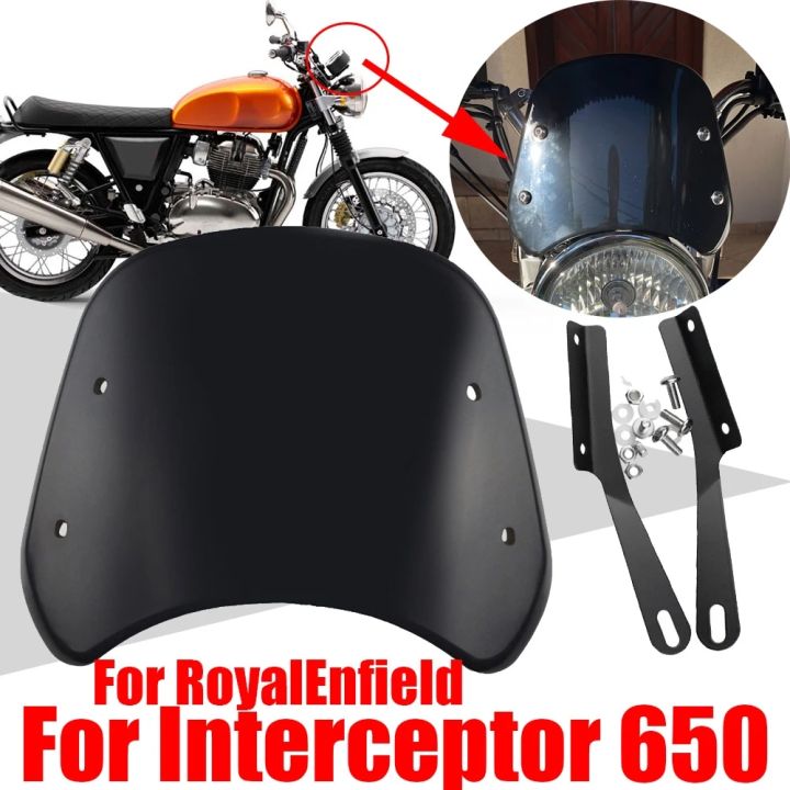 Motorcycle Windshield Wind Deflector Windscreen For Royal Enfield Royal ...