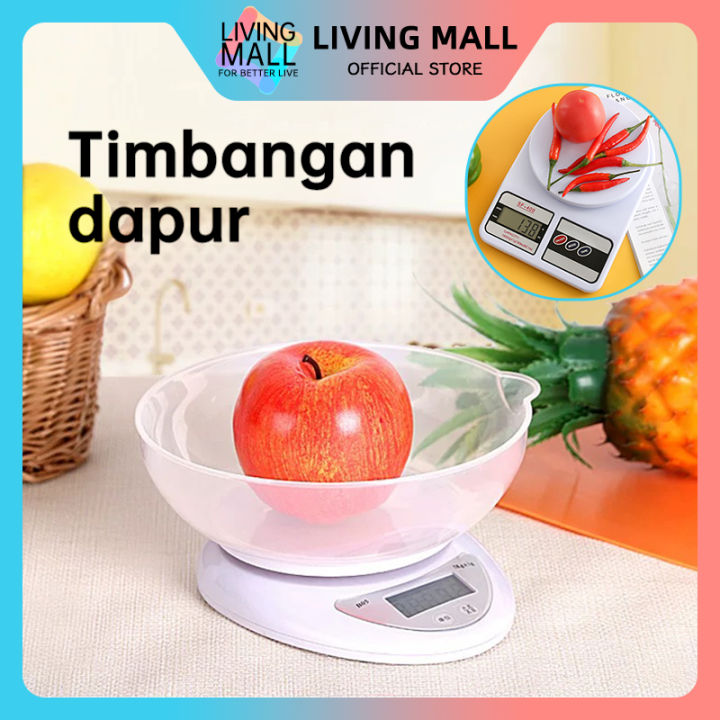 Timbangan Dapur 5 KG x 1G / Timbangan Kue Digital Electronic / Timbangan Digital Mangkok ...