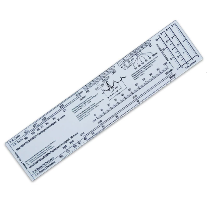 Heart Rate Scale Ruler for Interpretation Measurement Tool Reference ...