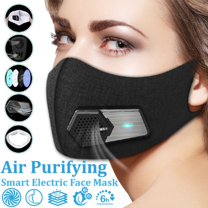 Personal Air Purifier Face Mask, Fresh Air Supply Smart Electric Face ...