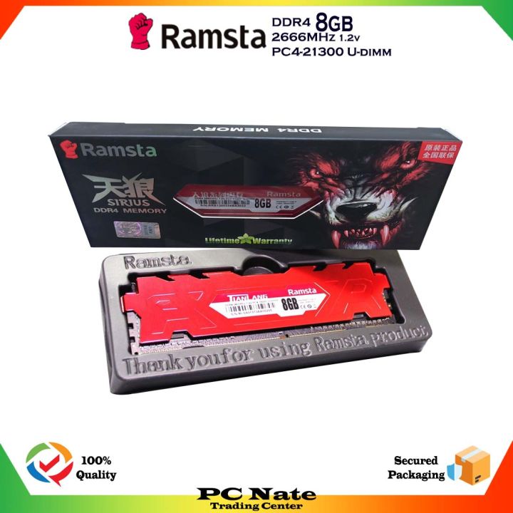 Ramsta 8GB Memory 1x DDR4 3200Mhz PC4-21300 U-Dimm Memory for Desktop ...