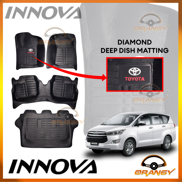 Toyota Innova 2016 to 2025 Diamond Deep Dish Matting Thailand Quality ...