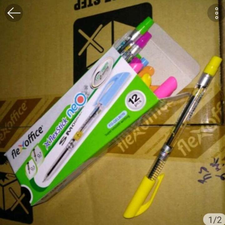 ORIGINAL FlexSTICK Ballpen NEO black ink (1 box/12 pcs) 0.7 mm | Lazada PH