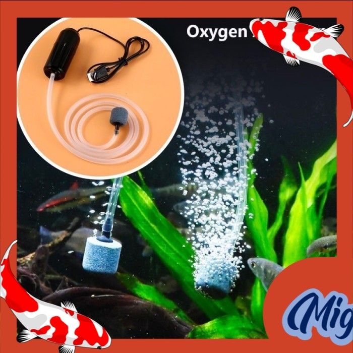 aerator usb portable pompa udara aquarium AP 05 lubang 1 out put ...