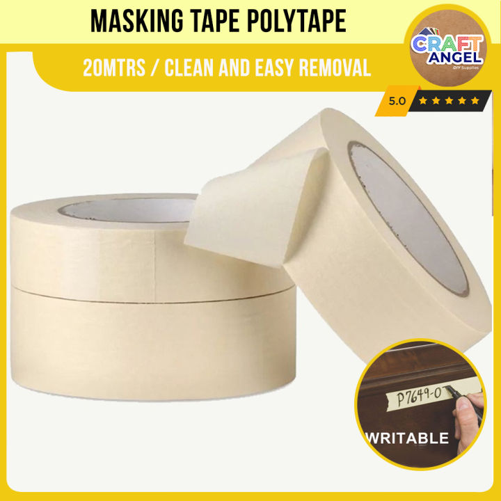 Masking Tape Polytape Paper Tape 20 Meters 1/2inch 3/4inch 1inch ...