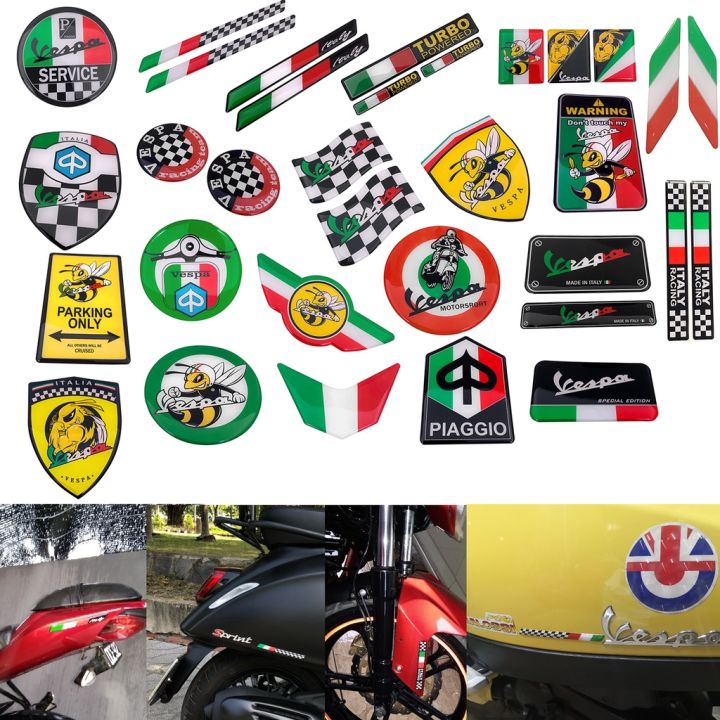 3D Motorcycle Sticker Decal Italy Stickers vespa Logo Sticker For ...