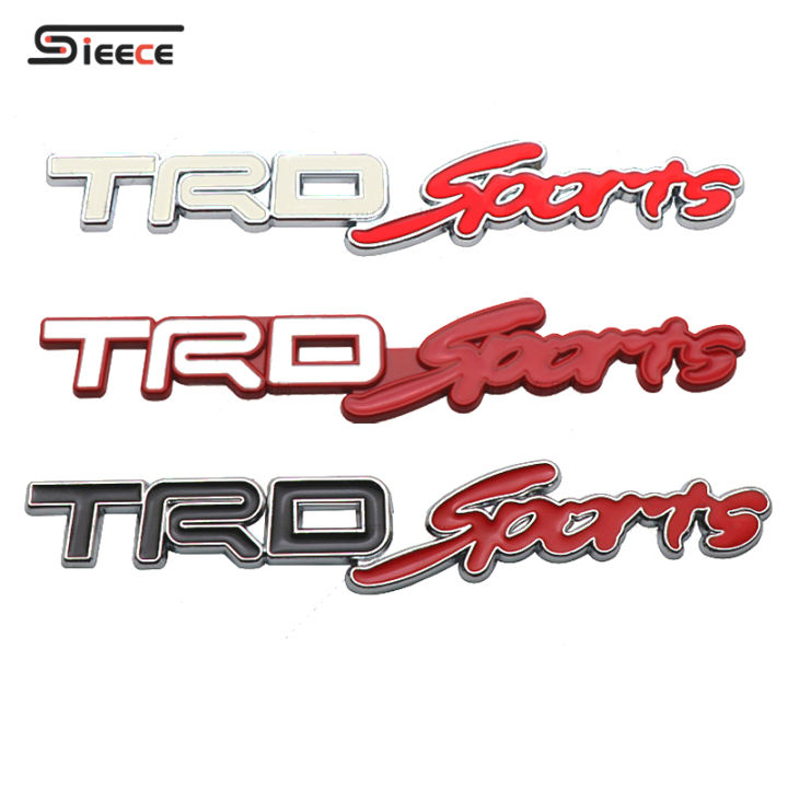 Sieece Metal TRD Sports Car Side Trunk Emblem Badge Sticker Auto ...