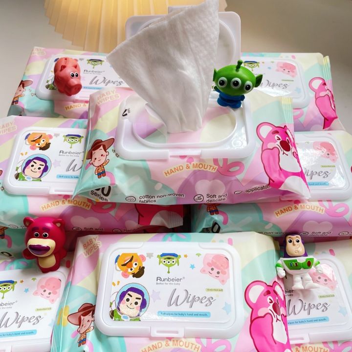 ทิชชู่เปียก (Baby Wipes) ผ้าเช็ดทำความสะอาด_ลายการ์ตูน Toy Story, Care ...