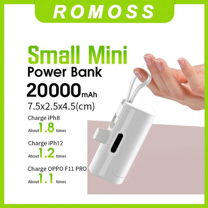 Mini Power Bank 5000mAh Small Portable Fast Charging 2 in 1Capsule ...