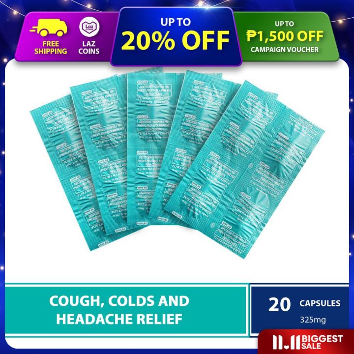 Unilab Tuseran Forte 20 Tablets - Medicine for Relief of Cough, Colds ...