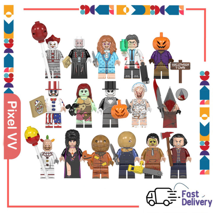 Halloween gifts Minifigures Building Blocks Toys For Kids Chainsaw ...