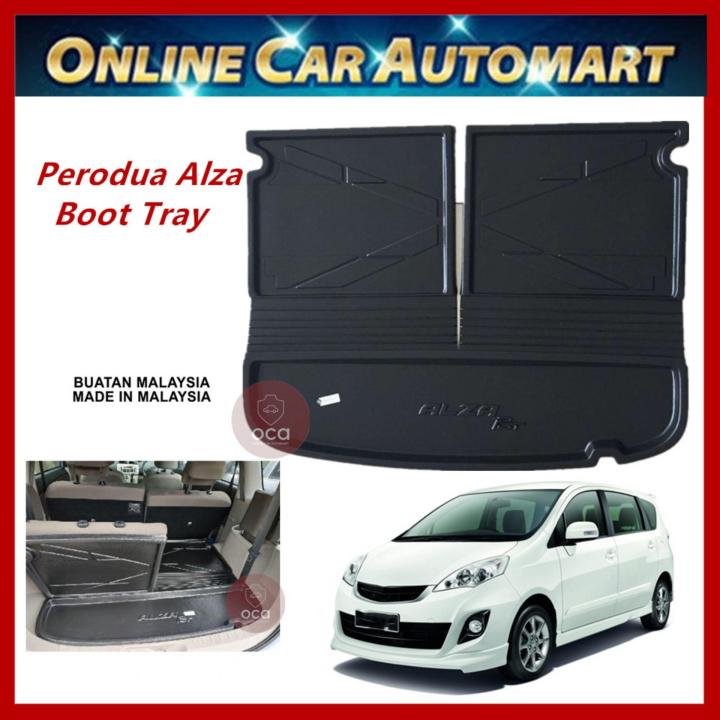 Perodua Alza Custom Fit Original Non Slip Rear Trunk Boot Cargo Tray ...