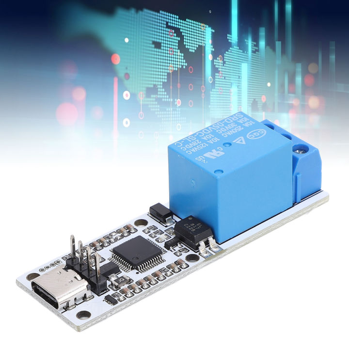 USB Serial Control Module 1 Channel Relay Board Type C Interface 5V ...