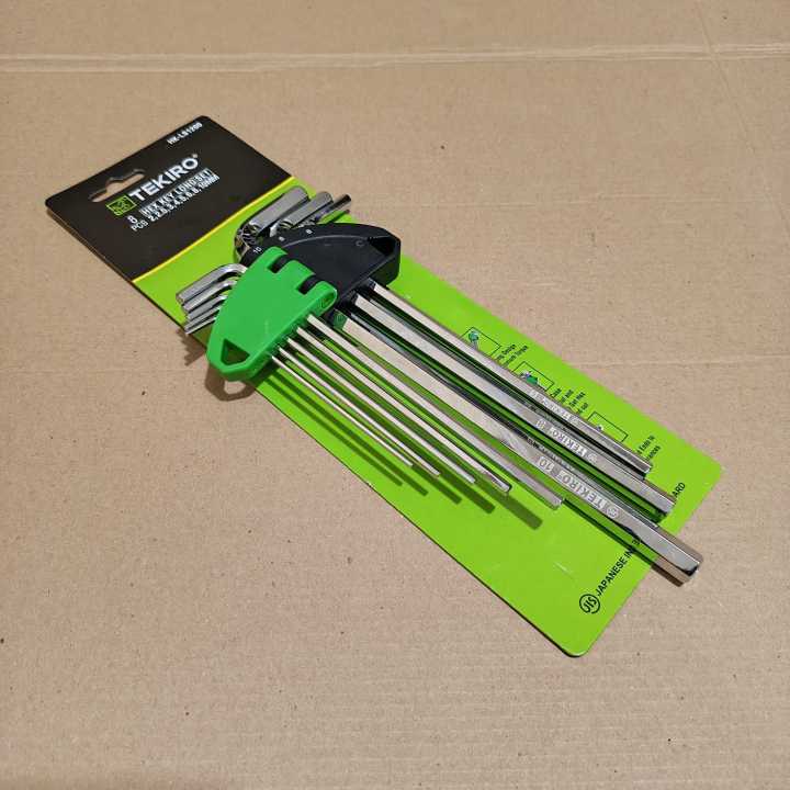 TEKIRO Kunci L Set Panjang 8 Pcs / Kunci L 1 Set lengkap Full Set ...