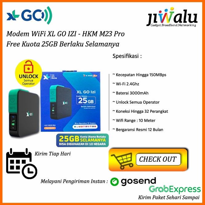 XL GO MiFi HKM M23 Pro XL Modem WiFi Router 4G Garansi Resmi 1 Tahun ...