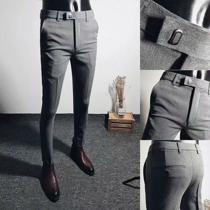 Simts Fashion Trend Men Smart Casual Slim Fit Skinny Business Formal ...