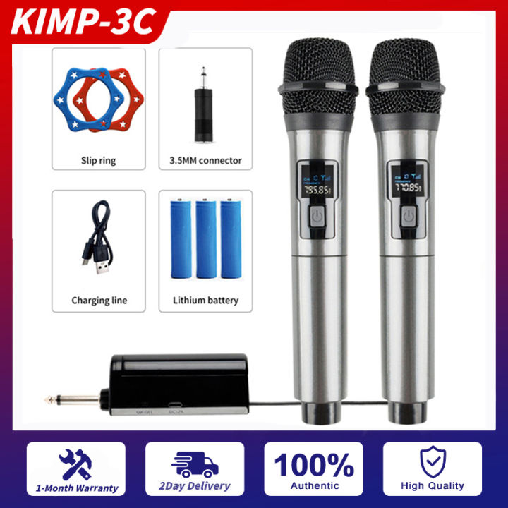Rechargeable Wireless Microphone Original Dual Handheld Microphone with ...
