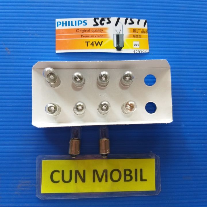 BOHLAM SENTER PUTAR KECIL 12V 4W, T4W PHILIPS harga per pc | Lazada ...