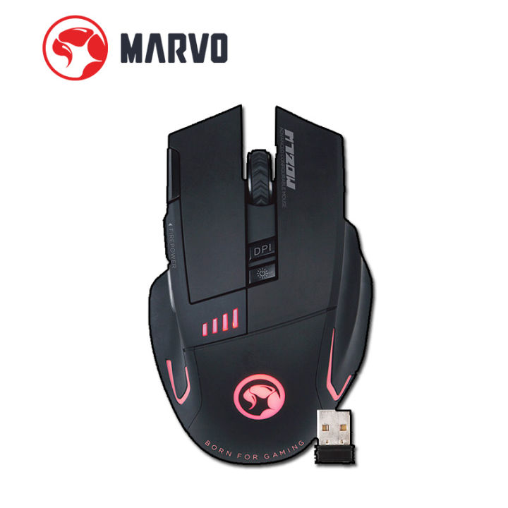 MARVO M720W GAMING MOUSE เมาส์ไร้สาย มีไฟ LEDWireless Mouse | Lazada.co.th