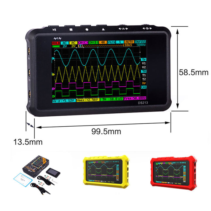 【Factory-direct】 Ds213 Digital Oscilloscope Mini Pocket Oscilloscope ...