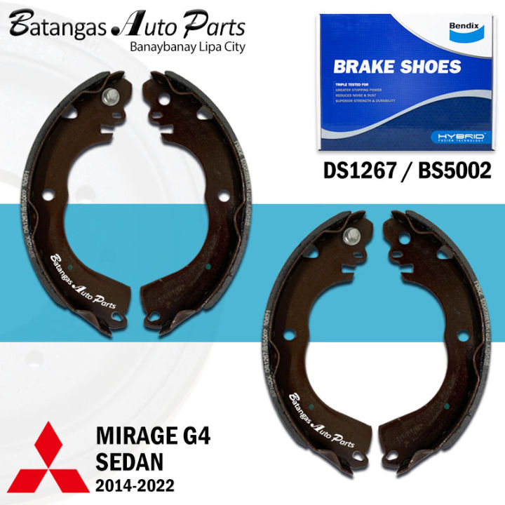 BENDIX BRAKE SHOE MITSUBISHI MIRAGE G4 SEDAN 2014-2022 1SET 4PCS 1267 ...
