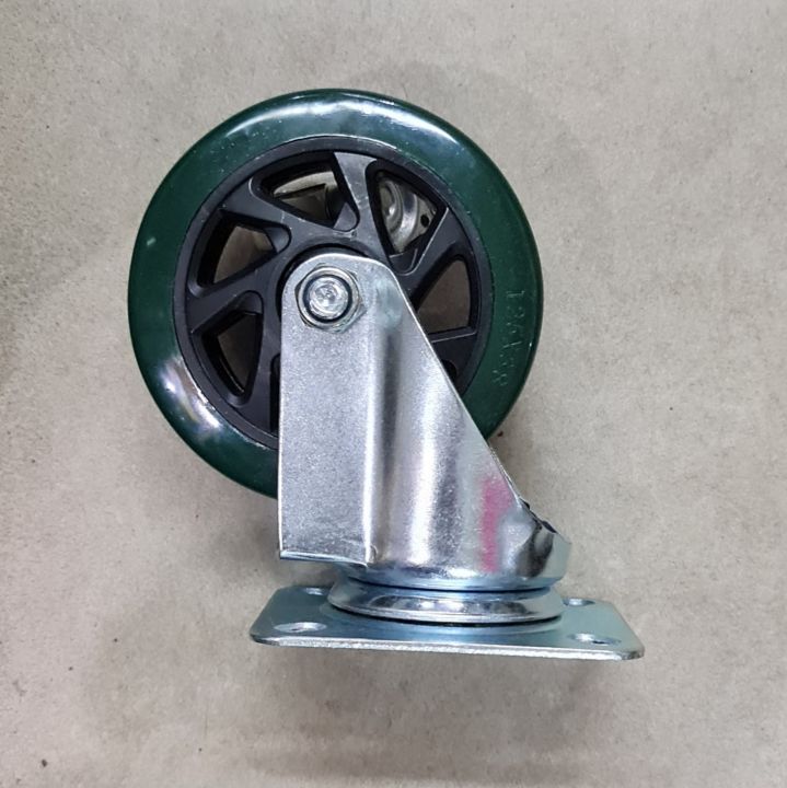 Roda Troli Troly Trolly PU Hijau 5 Inch Hidup Swivel Ranger Germany ...
