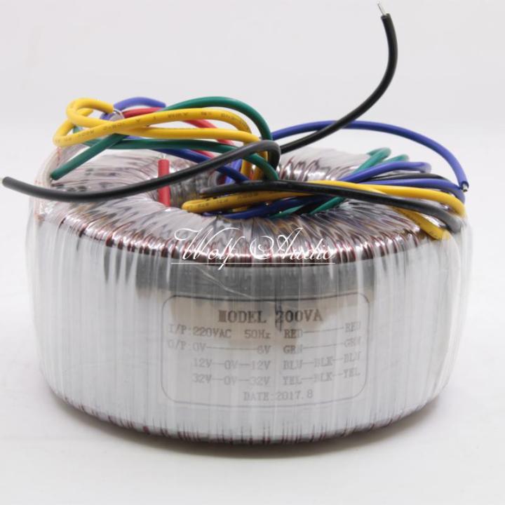 200W Toroidal Transformer 200VA dual 32V dual 12V single 6V Transformer ...