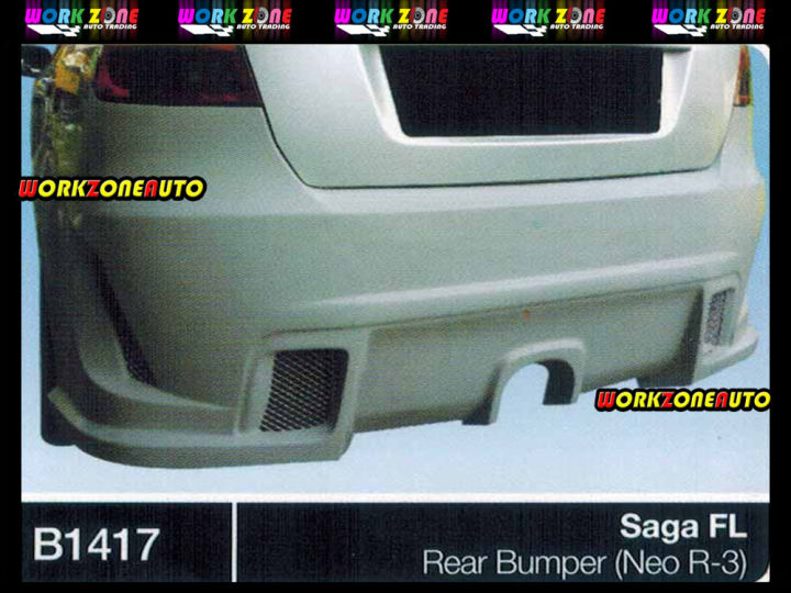 B1417 Proton Saga FL Fiber Rear Bumper (Neo R3) Body kit Bodykit | Lazada