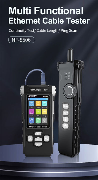 NOYAFA NF-8506 Network Line Finder Professional LCD Display RJ45 RJ11 ...