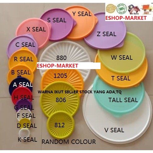 Tupperware Spare Part Cover/Lid/Seal/Penutup (random colour) (READY ...