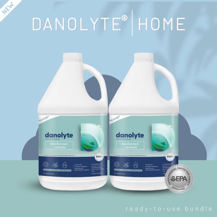 2 conners of 1 Gallon Danolyte® Home BUNDLE, All-Purpose Disinfectant ...