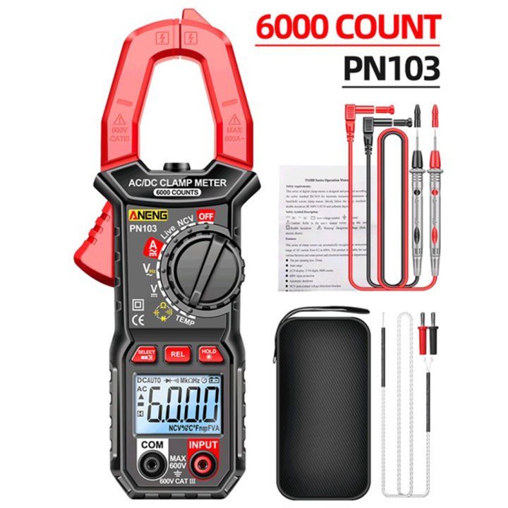 ANENG PN103 Digital Clamp Meter Professional Multimeter True RMS Auto ...