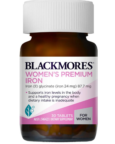 Blackmores Womens Premium Iron 30 Tablets (BLACKMORES Bio Iron生物活性铁 ...
