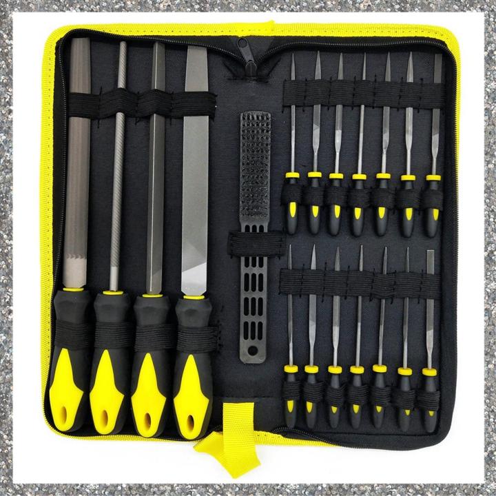 19Pcs Metal Steel File Grinding Tool Kit with Flat File, Semi-Circular ...