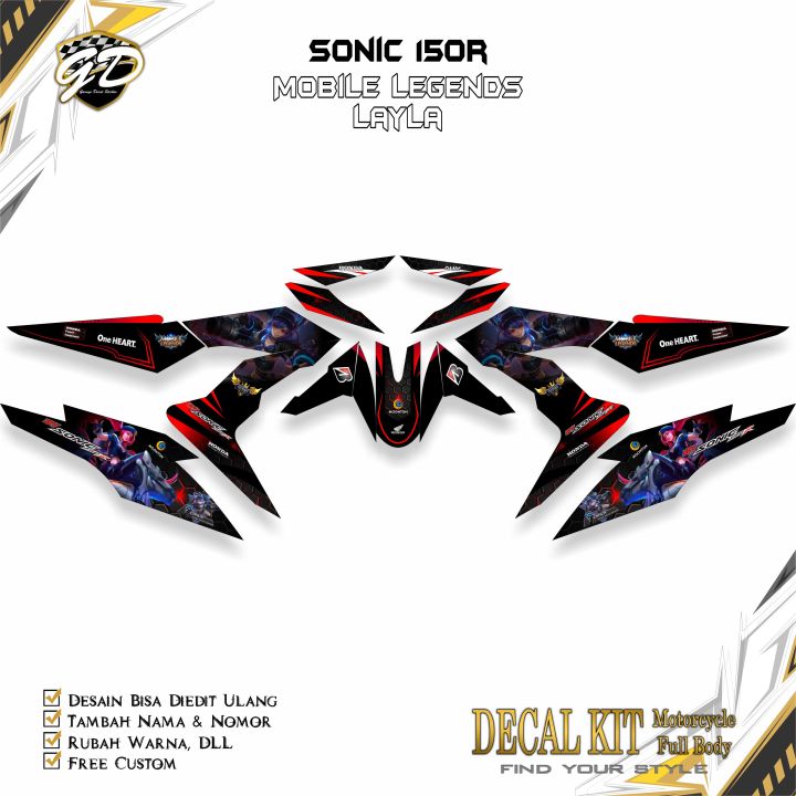 Decal Sonic 150R Full Body Sticker Decal Motor Sonic 150R Full Body ...