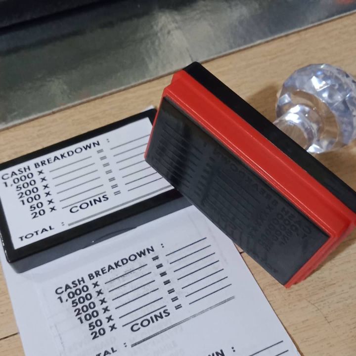 stampitbulacan(yshie) CASH BREAKDOWN BLACK INK Self-inking Flash Stamp ...