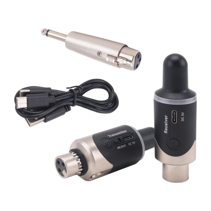 【Latest model】New UHF Wireless Mic Adapter XLR Transmitter & Receiver ...