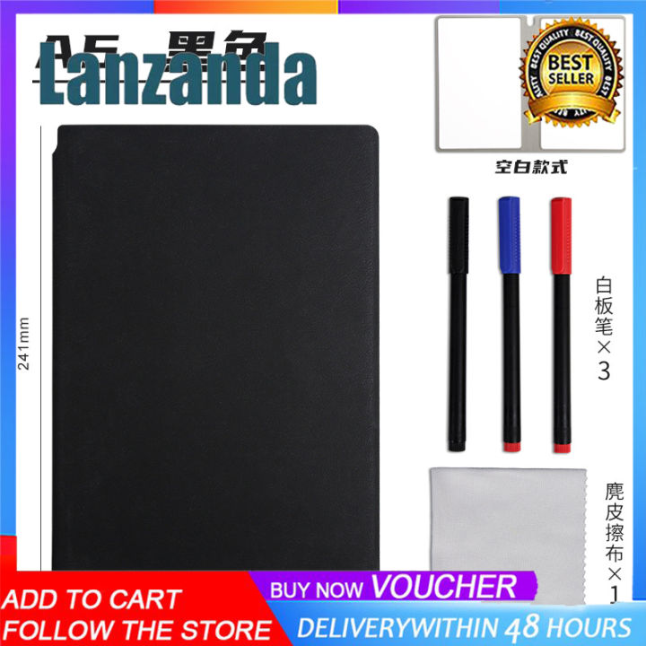 สมุด A5แบบแห้งแบบพกพา9.4X6.5นิ้วแบบใช้ซ้ำได้สมุดบันทึกแบบแห้งลบได้สมุด ...